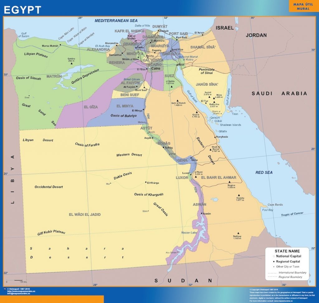 Egypt mappa | Mappe mondo Netmaps