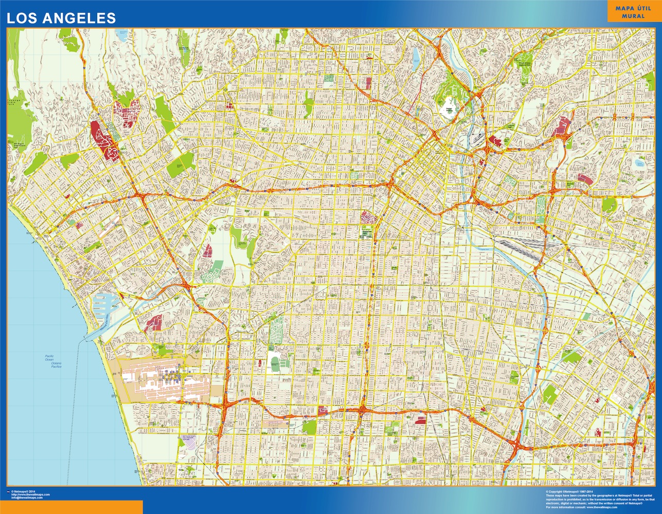 Los Angeles mappa | Mappe mondo Netmaps