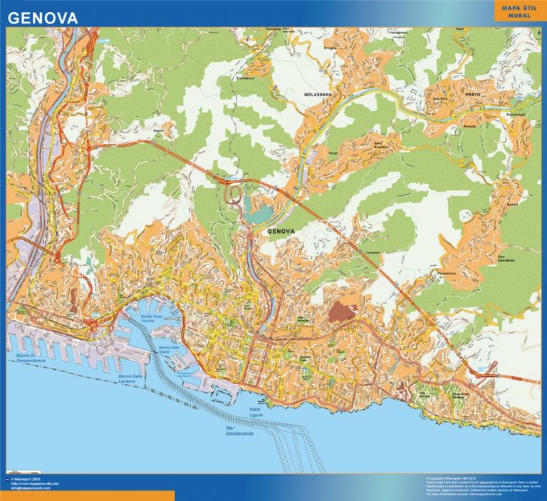 mappa Genova city in Italia | Mappe mondo Netmaps