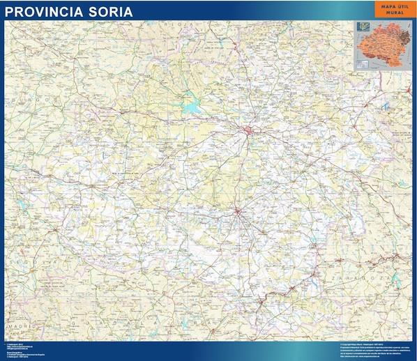 Province Soria mappa di Spagna | Mappe mondo Netmaps