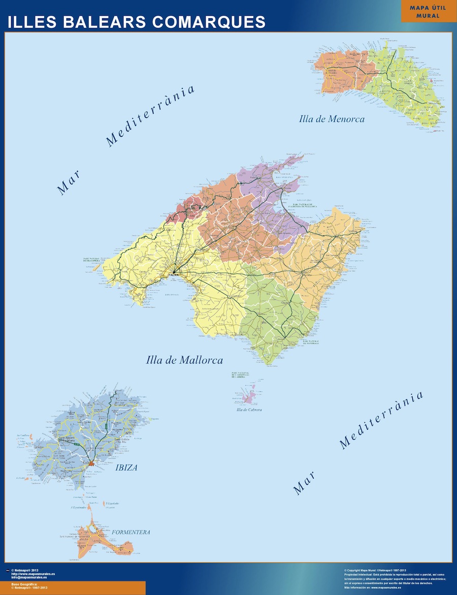 mappa Balears islands | Mappe mondo Netmaps