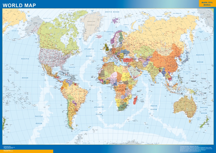 mondo mappa english | Mappe mondo Netmaps